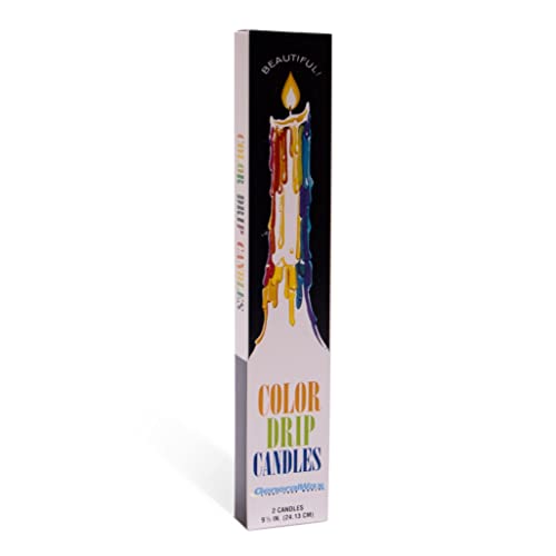 Color Drip Candles, 3-Pack (6 candles total)