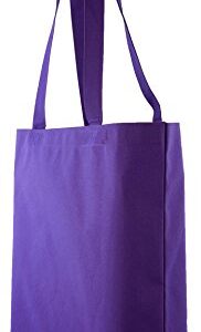 Large Shopping Tote with Shoulder Length Handles (Purple)