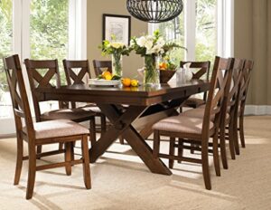 powell 9 piece wooden dining set