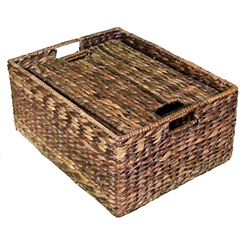 BIRDROCK HOME Abaca Nesting Baskets - 3 baskets - Environmentally Friendly