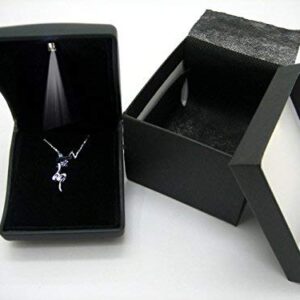 LILY TREACY PU Leather Jewelry, Earrings,Coin,Pendant, Necklace Box Case with Light up for Wedding, Engagement, Gift