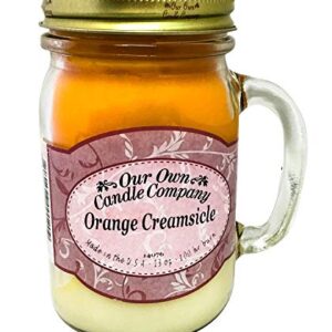 Our Own Candle Company Orange Creamsicle Scented 13 Ounce Mason Jar Candle