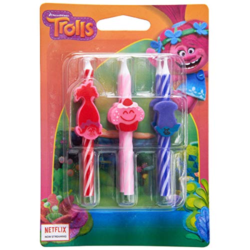 Trolls Birthday Cake Candles Party Decoration