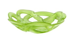 kosta boda basket bowl, small, green