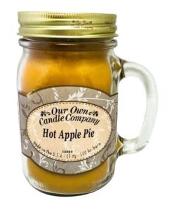 our own candle company hot apple pie scented 13 ounce mason jar candle