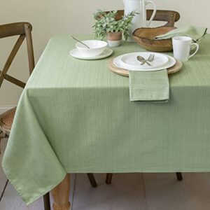 benson mills textured fabric tablecloth (60″ x 120″ rectangular, light green)