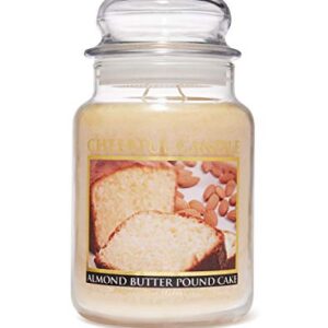 A Cheerful Giver - Almond Butter Pound Cake Scented Glass Jar Candle (24 oz) with Lid & True to Life Fragrance Made in USA