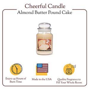 A Cheerful Giver - Almond Butter Pound Cake Scented Glass Jar Candle (24 oz) with Lid & True to Life Fragrance Made in USA