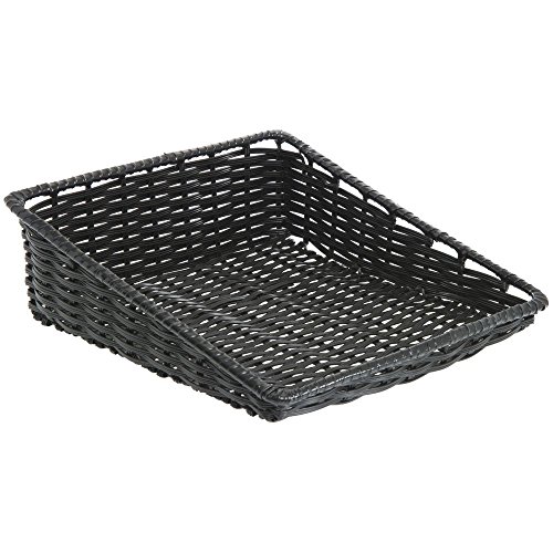 HUBERT® Black Produce Basket - 15 1/2"L x 16"D x 1 1/2" to 5"H