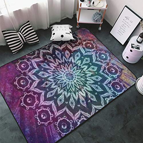 NiYoung Bedroom Living Room Kitchen Big Size Area Rugs Home Art - Trippy Tie Dye Mandala Floor Mat Doormats Quick Dry Spa Bathroom Floor Mats Exercise Mat Throw Rugs Carpet