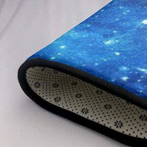 NiYoung Blue Galaxy Area Rug, Bedroom Living Room Kitchen Rug, Doormat Floor Mat Standing Mat, Children Play Rug Carpet Bathroom Rug Mat, Throw Rugs Carpet Yoga Mat