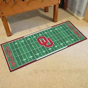 FANMATS 7556 Oklahoma Sooners Field Runner Rug - 30in. x 72in.