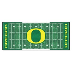 fanmats ncaa university of oregon ducks nylon face football field runner, 30″x72″