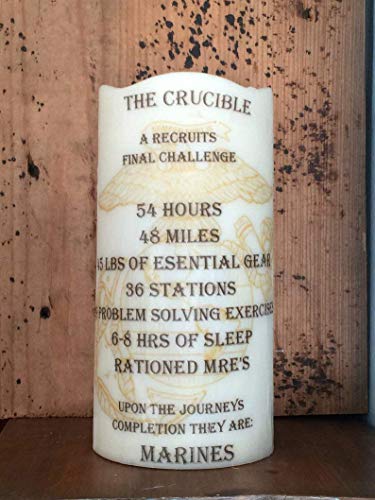 CRUCIBLE CANDLE-EGA- United States Marine Corps (USMC) moving flame Personalized