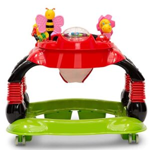 Delta Children Lil Play Station 4-in-1 Activity Walker - Rocker, Activity Center, Bouncer, Walker - Adjustable Seat Height - Fun Toys for Baby, Sadie the Ladybug