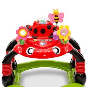 Delta Children Lil Play Station 4-in-1 Activity Walker - Rocker, Activity Center, Bouncer, Walker - Adjustable Seat Height - Fun Toys for Baby, Sadie the Ladybug