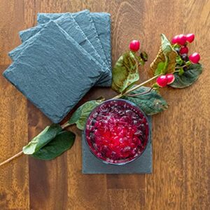 Trademark Innovations Slate Drink Coasters - Set of 8 - 4" x 4"