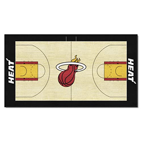 FANMATS 9314 NBA Miami Heat Nylon Face NBA Court Runner-Large , 29.5x54