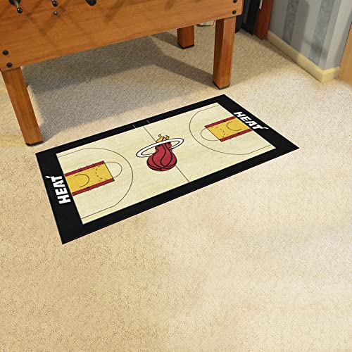 FANMATS 9314 NBA Miami Heat Nylon Face NBA Court Runner-Large , 29.5x54