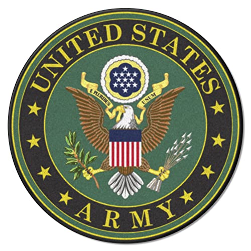 FANMATS 10179 U.S. Army 44in. Round Rug - Home Decor