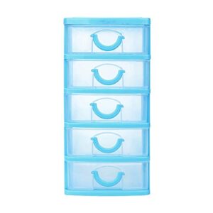 akimpe desktop storage box drawer foldable large cubes collapsible fabric basket organizer containers bins tote with dual handles for cloth home nursery office toys closet shelf sky blue 4