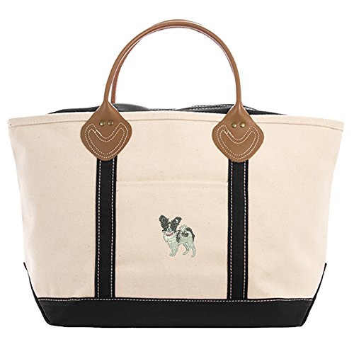 Papillon Black & White Tote Bag