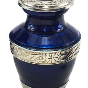 EDENSTAR NEXTG Premium Quality Memorial Mini Keepsake Urn Handcrafted to Perfection Engraved with Unique Design - Small Keepsake Cremation Urn for Ashes Handmade Funeral Urn