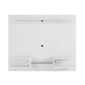 Manhattan Comfort Plaza Modern Floating Wall Entertainment Center with Display Shelves, 65.25", White