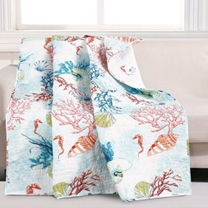 barefoot bungalow sarasota throw, 50″ x 60″, multicolor