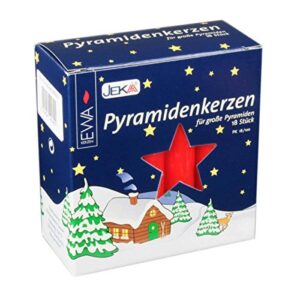 jeka kerzen christmas pyramid carousel candles, large 17mm – red