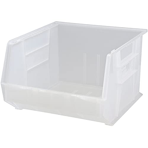 Quantum QUS270CL Clear Ultra Stack and Hang Bin, 18" x 16-1/2" x 11" Size (Pack of 3)