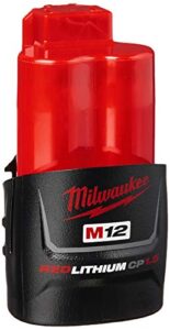 milwaukee 48-11-2401 genuine oem m12 redlithium 12 volt 1.5 amp compact lithium ion battery with overload protection for cordless power tools