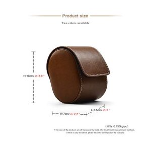 Oirlv Luxury Leather Watch Storage Box Travel Single Watch Case Watch Gift Box for Christmas Anniversary Birthday(Brown)