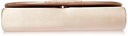 Jessica McClintock womens Angel Satin Tuxedo Flap Clutch Evening Handbag, Champagne, One Size US