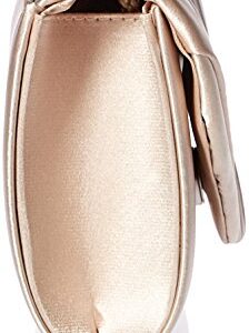 Jessica McClintock womens Angel Satin Tuxedo Flap Clutch Evening Handbag, Champagne, One Size US