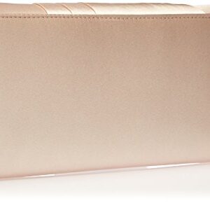 Jessica McClintock womens Angel Satin Tuxedo Flap Clutch Evening Handbag, Champagne, One Size US