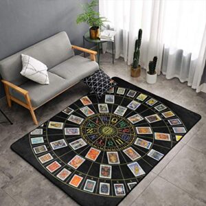 niyoung bedroom living room kitchen queen size kitchen rugs home decor – astrology tarot original art black floor mat doormats quick dry throw bath rugs exercise mat throw rugs runner