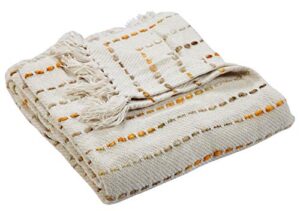 lr home soft luxury handmade boho striped throw blanket with fringe 50″ x 60″