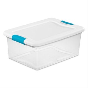 ceilblue clear latching storage box – 15 quart