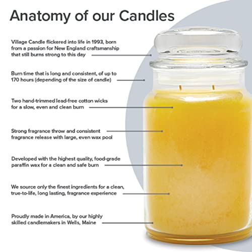 Village Candle Maple Butter 16 oz Glass Jar Scented Candle, Medium