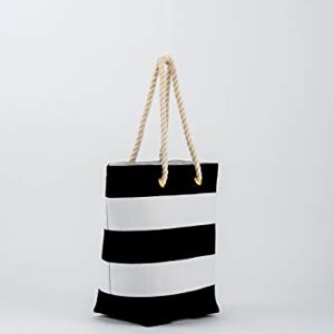 Weddingstar Bliss Striped Tote, Black/White