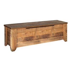 storage bench made from reclaimed barn wood – storage trunk