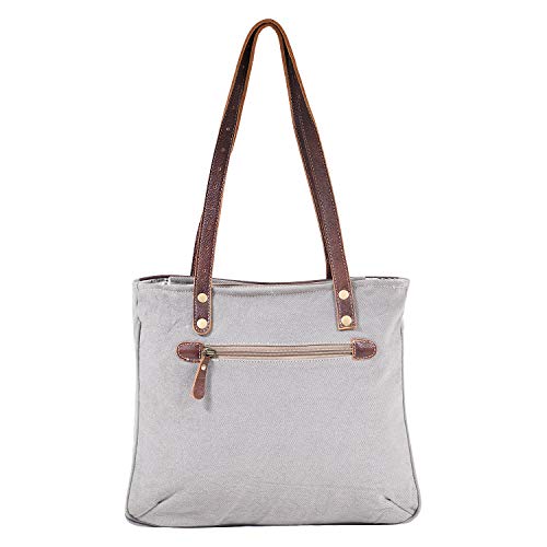 Myra Bag Tizzy Upcycled Canvas & Leather Handbag S-1596