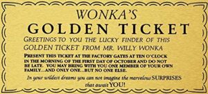 nnhg tin sign 8×12 inches willy wonka golden ticket charlie chocolate factory metal sign