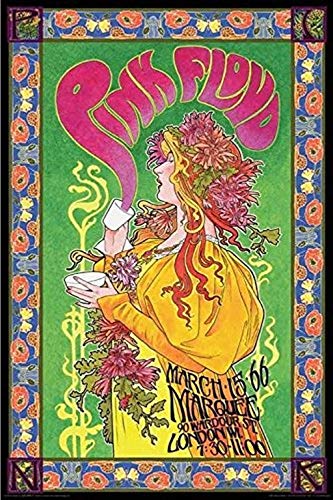 Buyartforless Pink Floyd London March 1966 Marquee Concert by Bob Masse 36x24 Music Art Print Poster