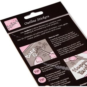 anitas Straight Line Borders Outline, Stickers, Silver, 10.3 x 0.05 x 27.3 cm, 8101017