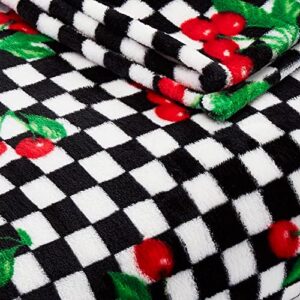 Betsey Johnson - USHSHF1089731 Cherry Checker Throw, 50x70, Red