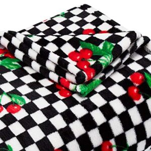 Betsey Johnson - USHSHF1089731 Cherry Checker Throw, 50x70, Red