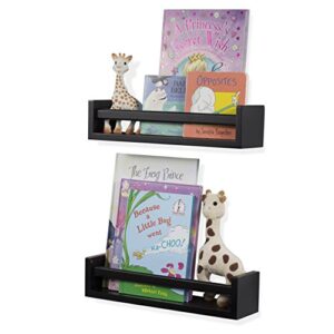 wallniture utah set of 2 multi-use wood kitchen wall shelf black spice rack also good for nursery wall shelf