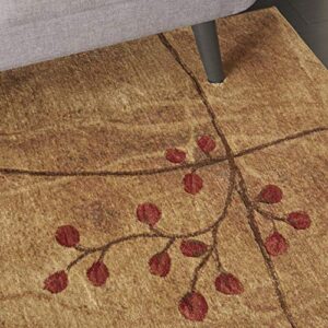 Nourison Somerset Rustic Latte 5'3" x 7'5" Area-Rug, Easy-Cleaning, Non Shedding, Bed Room, Living Room, Dining Room, Kitchen (5x7)